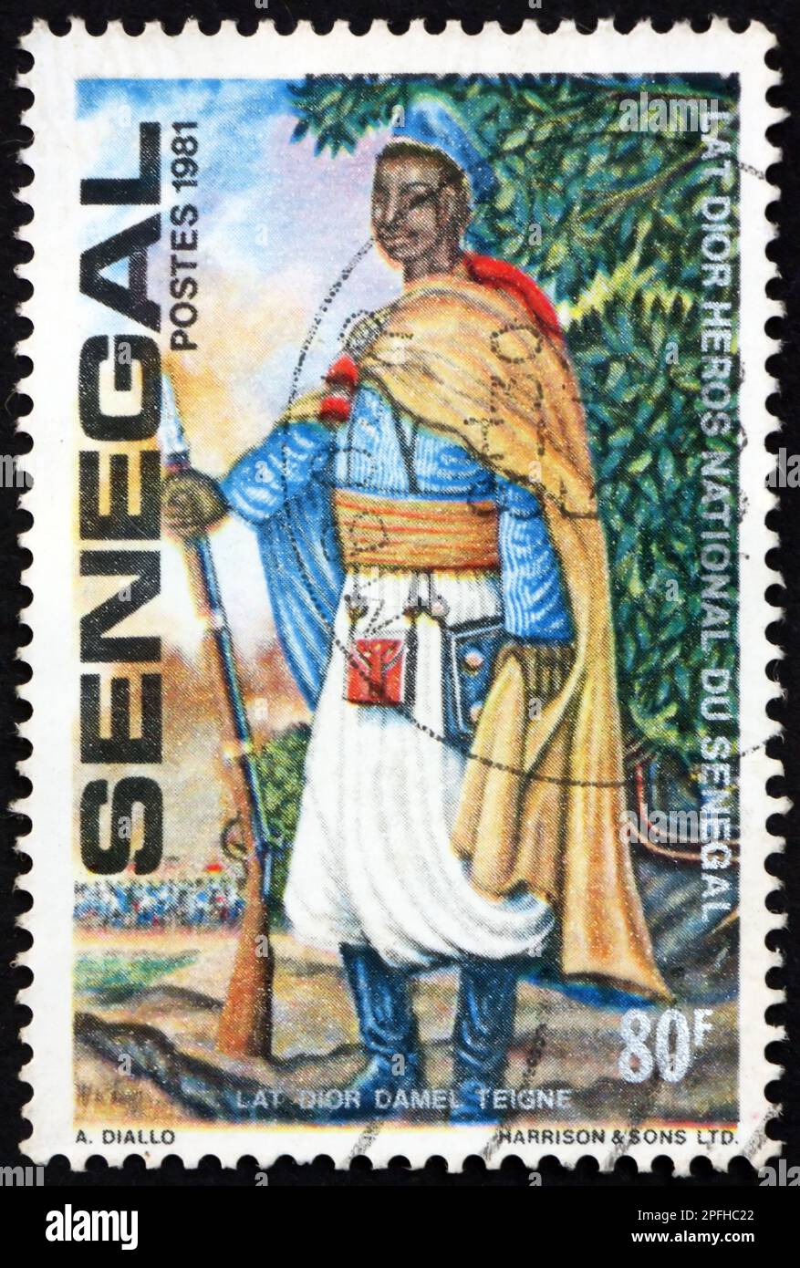 SENEGAL - CIRCA 1982: a stamp printed in Senegal shows national hero ...