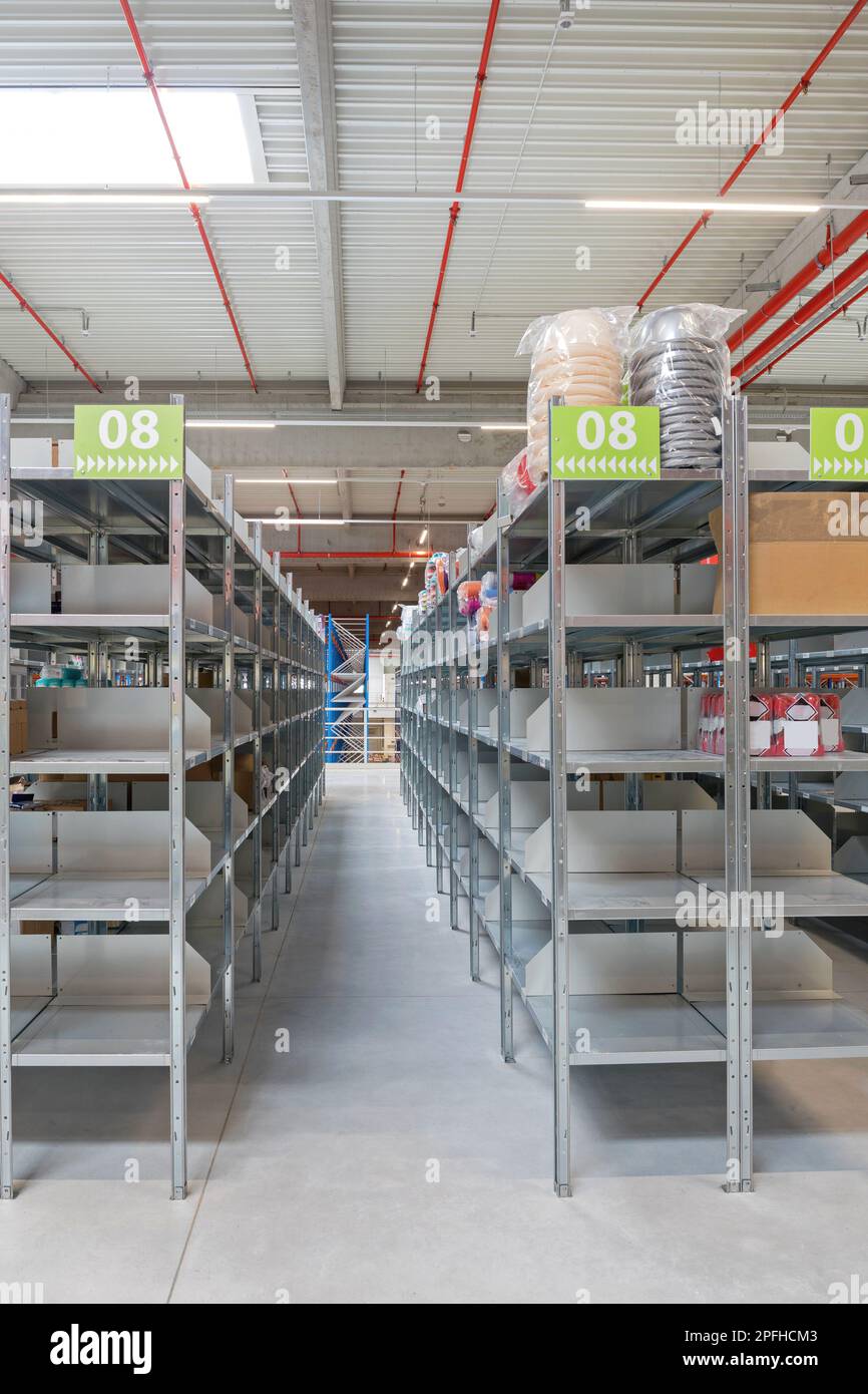 New Shelving System in Picking Warehouse Distribution Center Stock ...