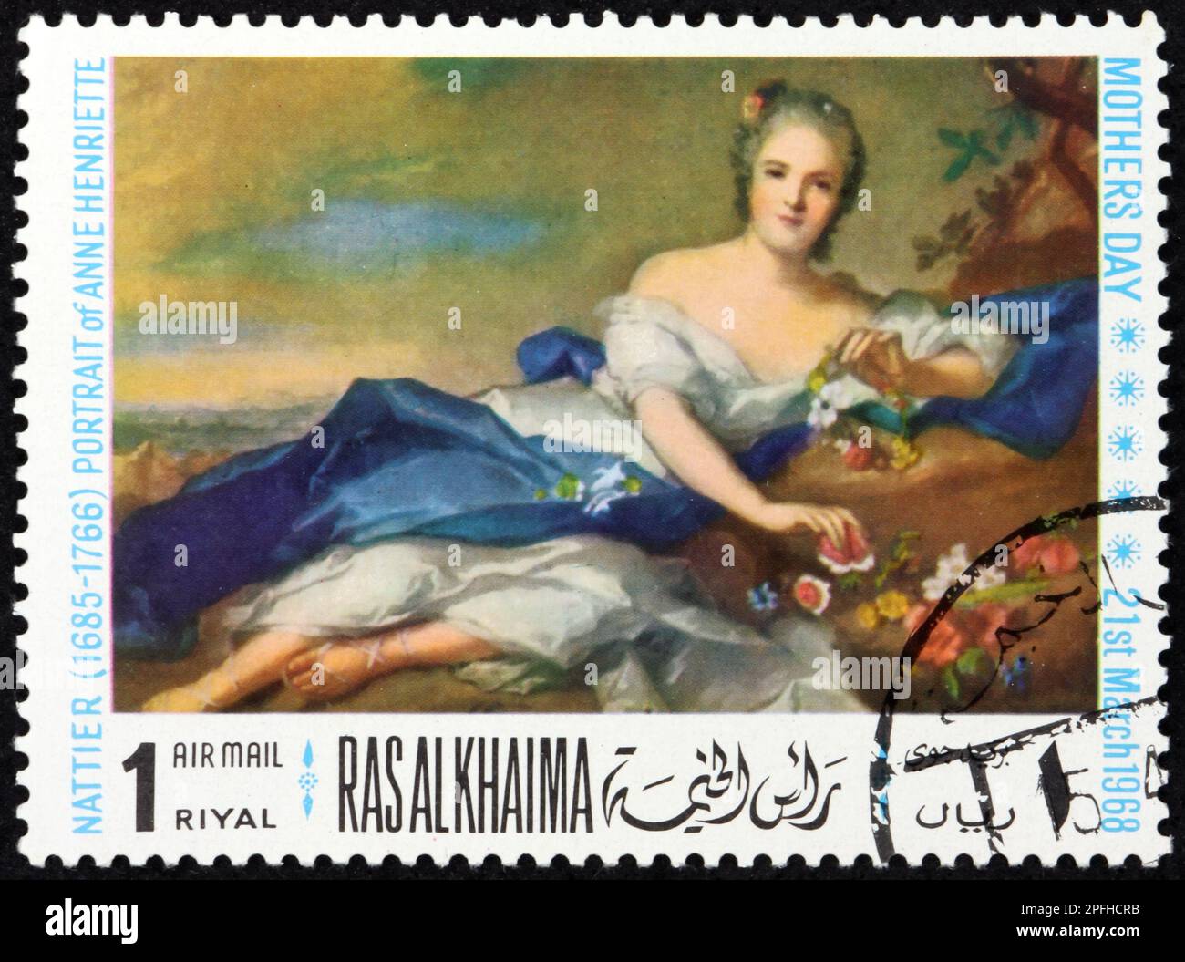 RAS AL-KHAIMAH - CIRCA 1968: a stamp printed in Ras al-Khaimah shows ...