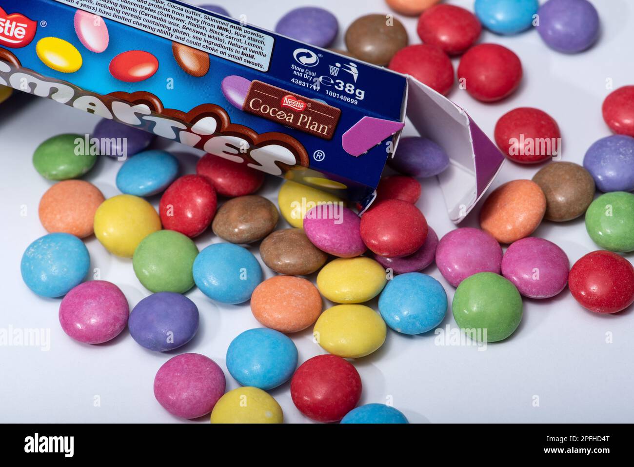 Smarties UK Sweets Confectionary Chocolate Stock Photo - Alamy