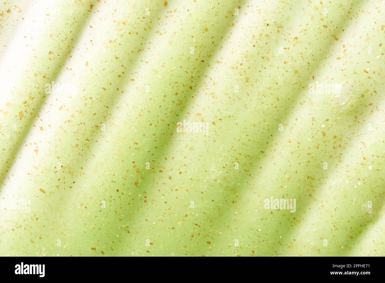 Cosmetic product background. Green scrub texture. Cleansing face ...
