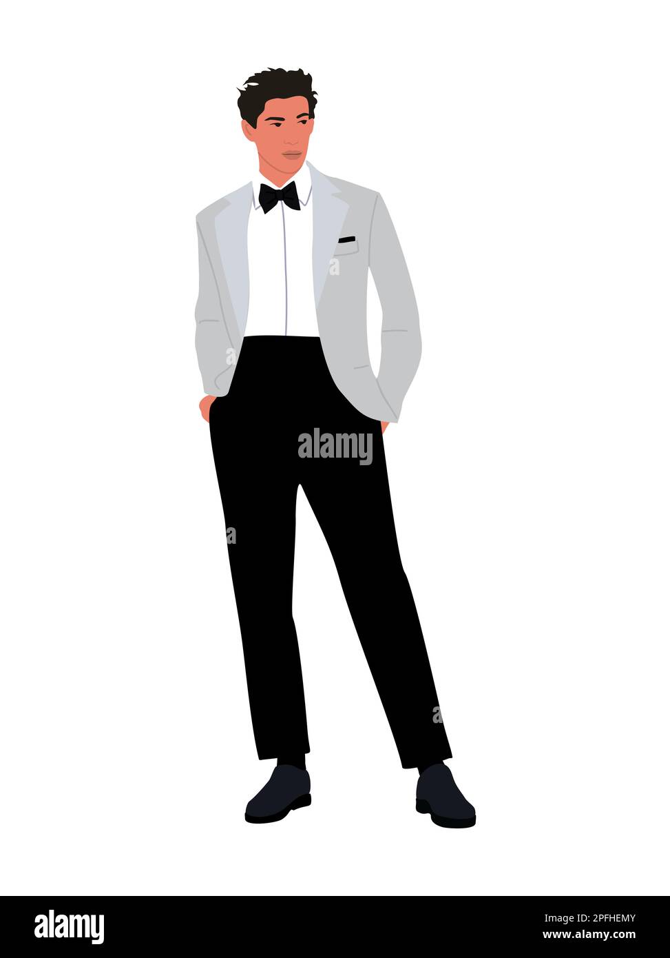 Elegant business man in tuxedo vector isolated Stock Vector Image & Art ...