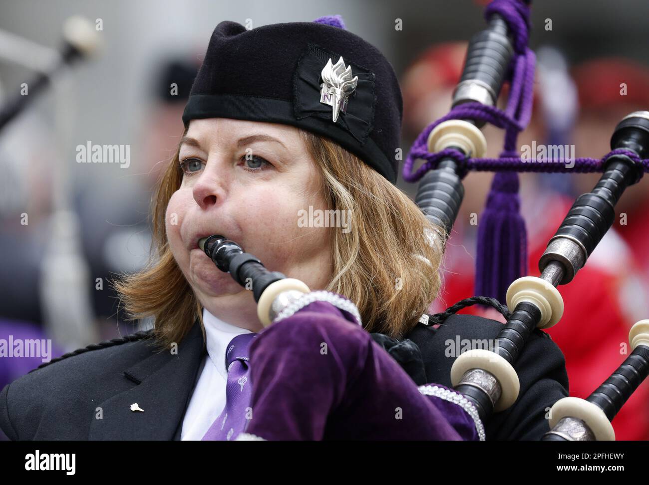 New York, United States. 17th Mar, 2023. Parade marchers move up Fifth ...