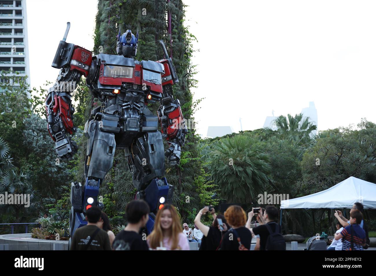 Singapore, Singapore. 17th Mar, 2023. Transformers life-sized statue of ...
