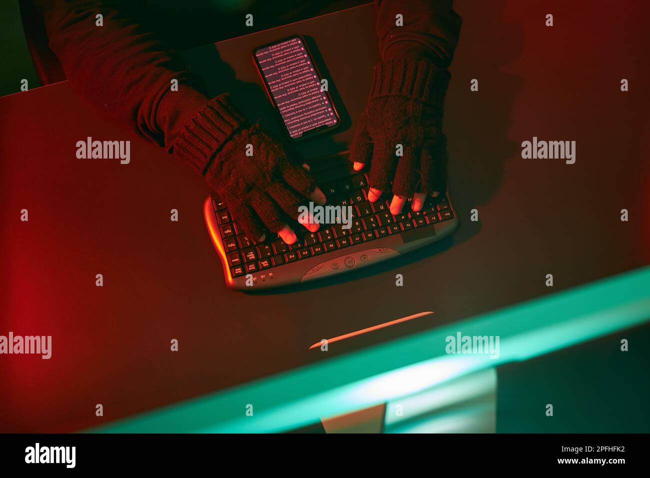Anonymous People Using Computer And Programming To Break Code Cyber