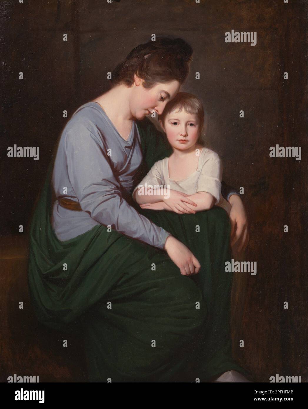 Ann Wilson with Her Daughter, Sybil between 1776 and 1777 by George ...