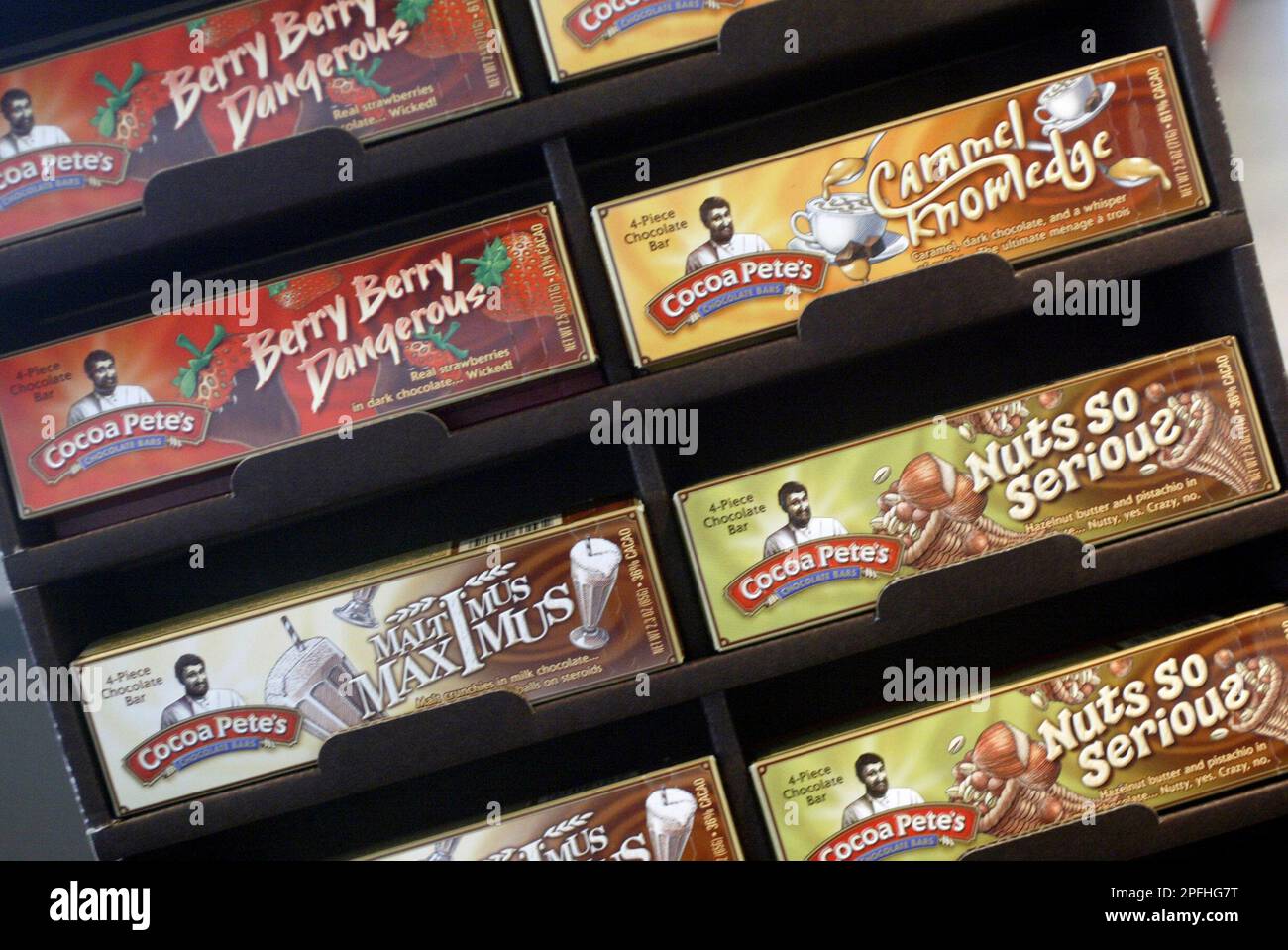 cocoapete029 ls.jpg A display at Cocoa Pete's headquarters of 4 ...