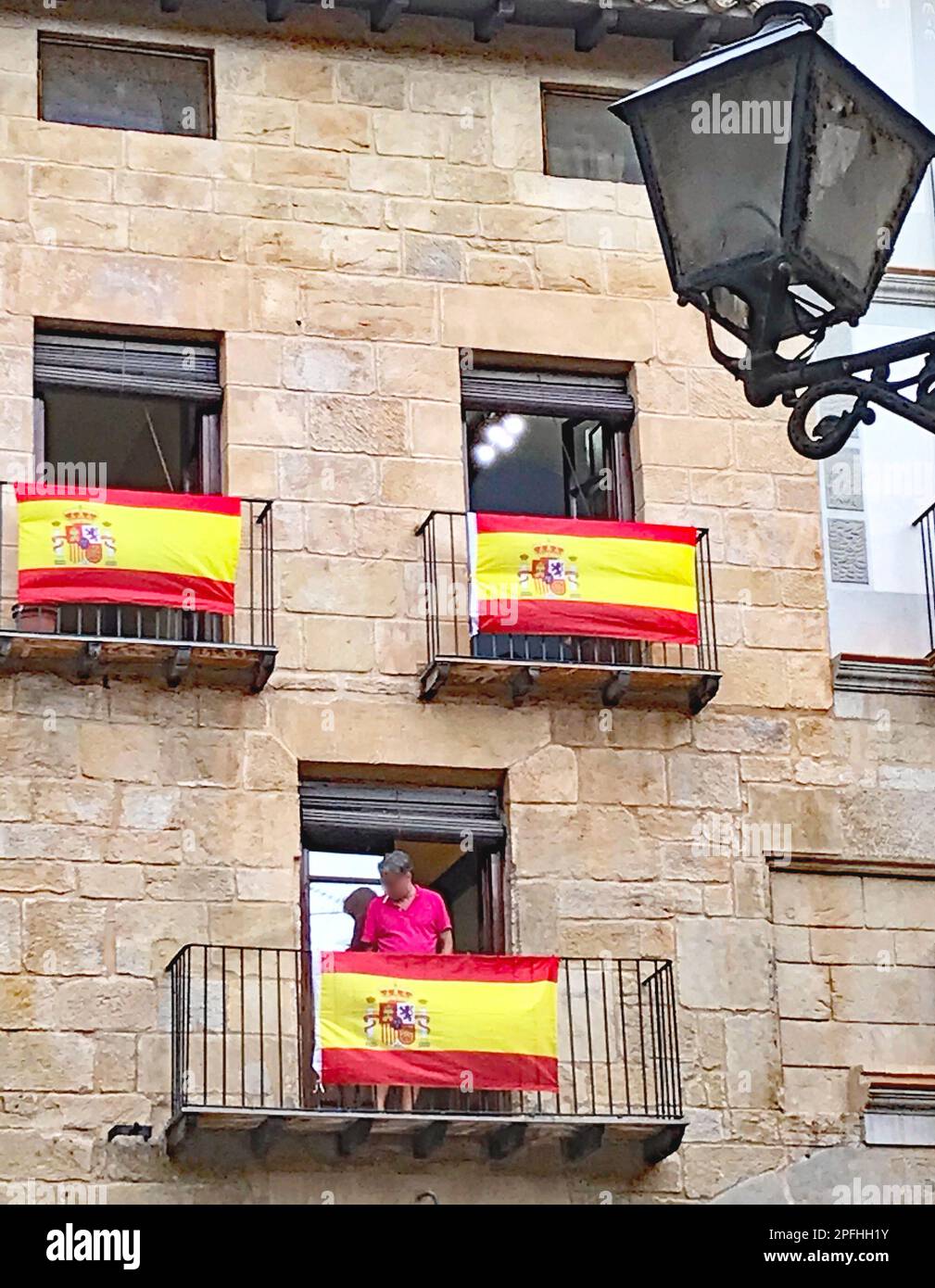 Balconies flags hi-res stock photography and images - Alamy