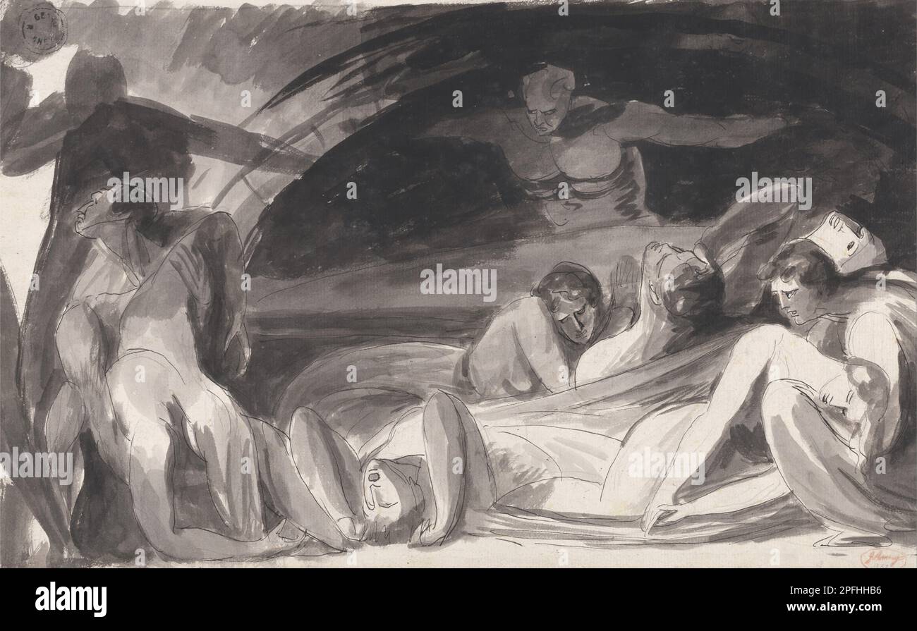 Howard Visiting a Prison between 1790 and 1794 by George Romney Stock ...