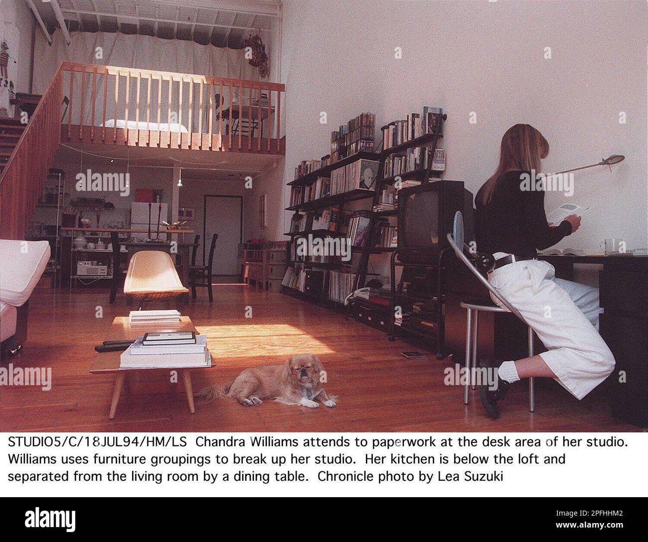 STUDIO5/C/18JUL94/HM/LS Chandra Williams attends to paperwork at the ...