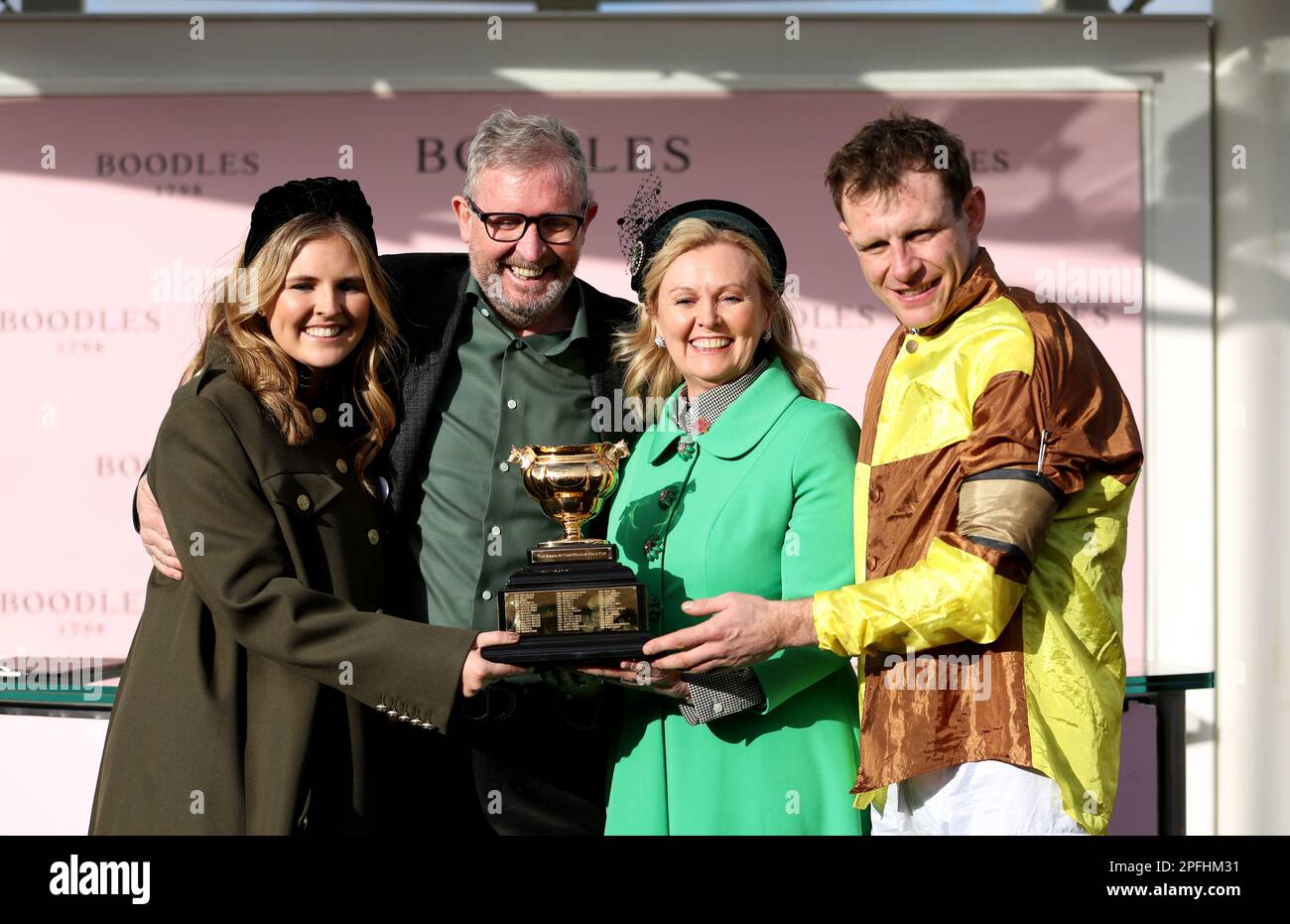 Owner Audrey Turley (second right) and jockey Paul Townend (right ...
