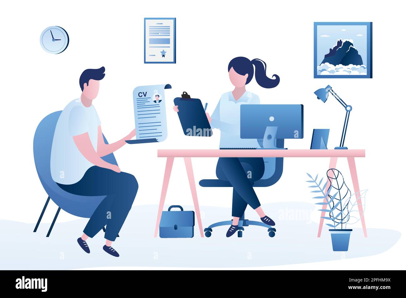 Recruiting process flat concept hi-res stock photography and images - Alamy