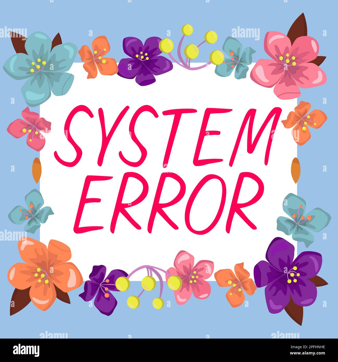 Text caption presenting System Error. Business showcase Technological ...