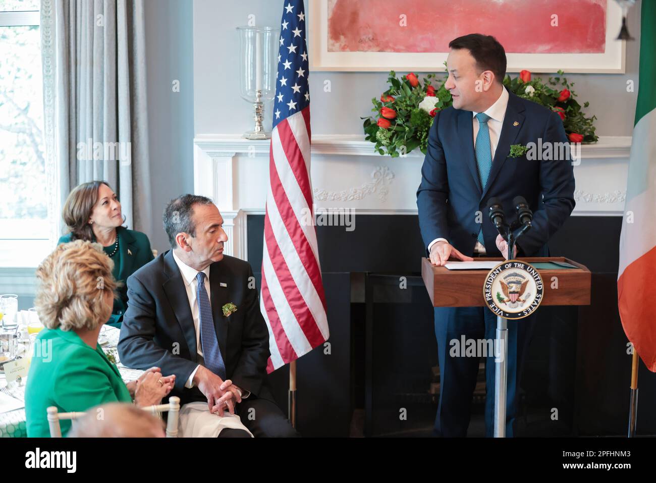 Washington DC, USA. 17th Mar, 2023. Irish Taoiseach Leo Varadkar speaks ...