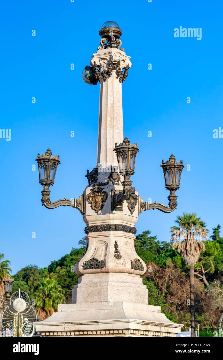 Decoration street lamp decorating the ground surrounding the monument ...