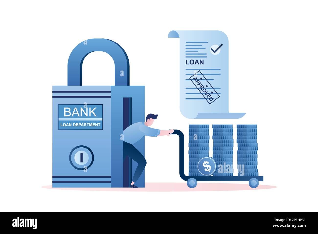 Cartoon character dollar lock hi-res stock photography and images - Alamy