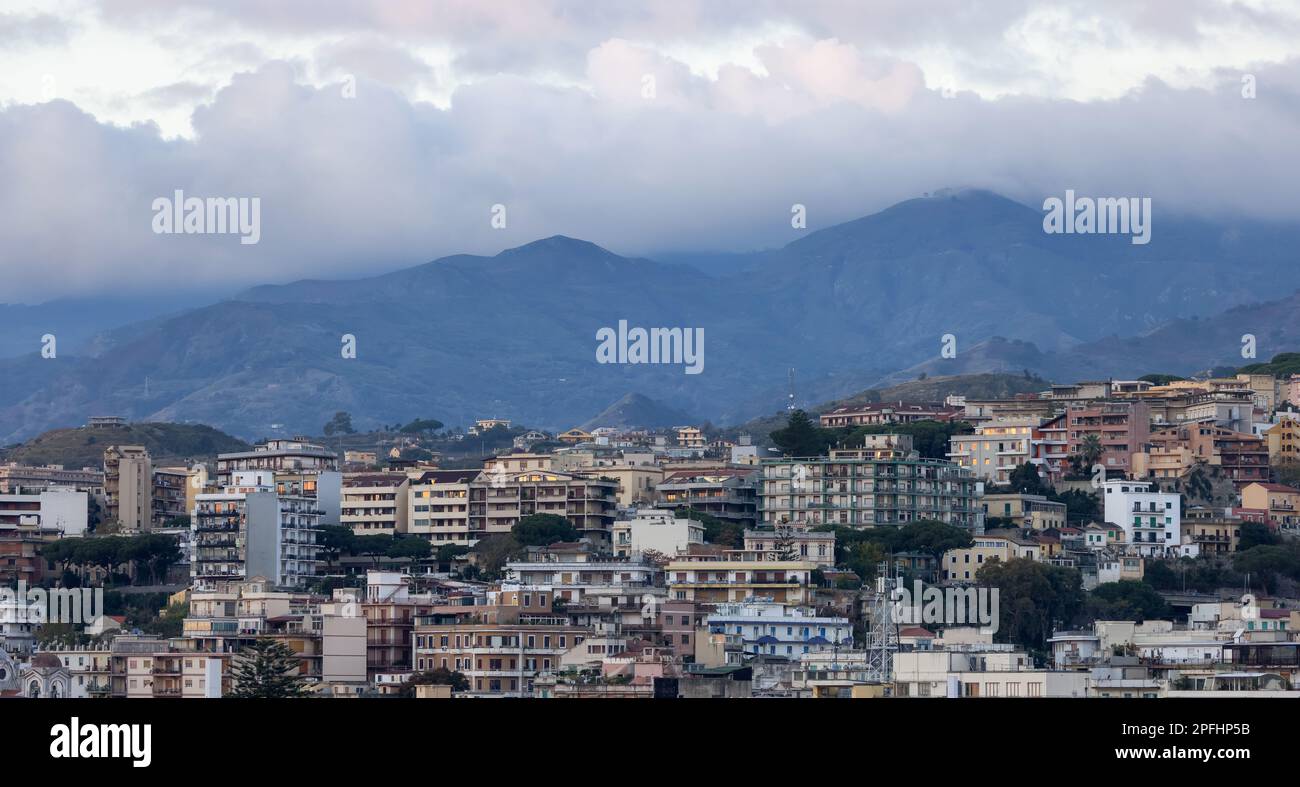 Homes and Apartment Buildings in a touristic city Messina, Sicilia ...