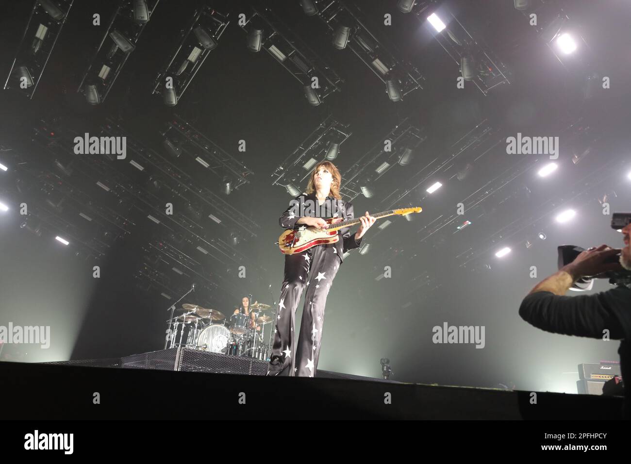 Italian rock band Maneskin in concert during the “Loud Kids Tour ...