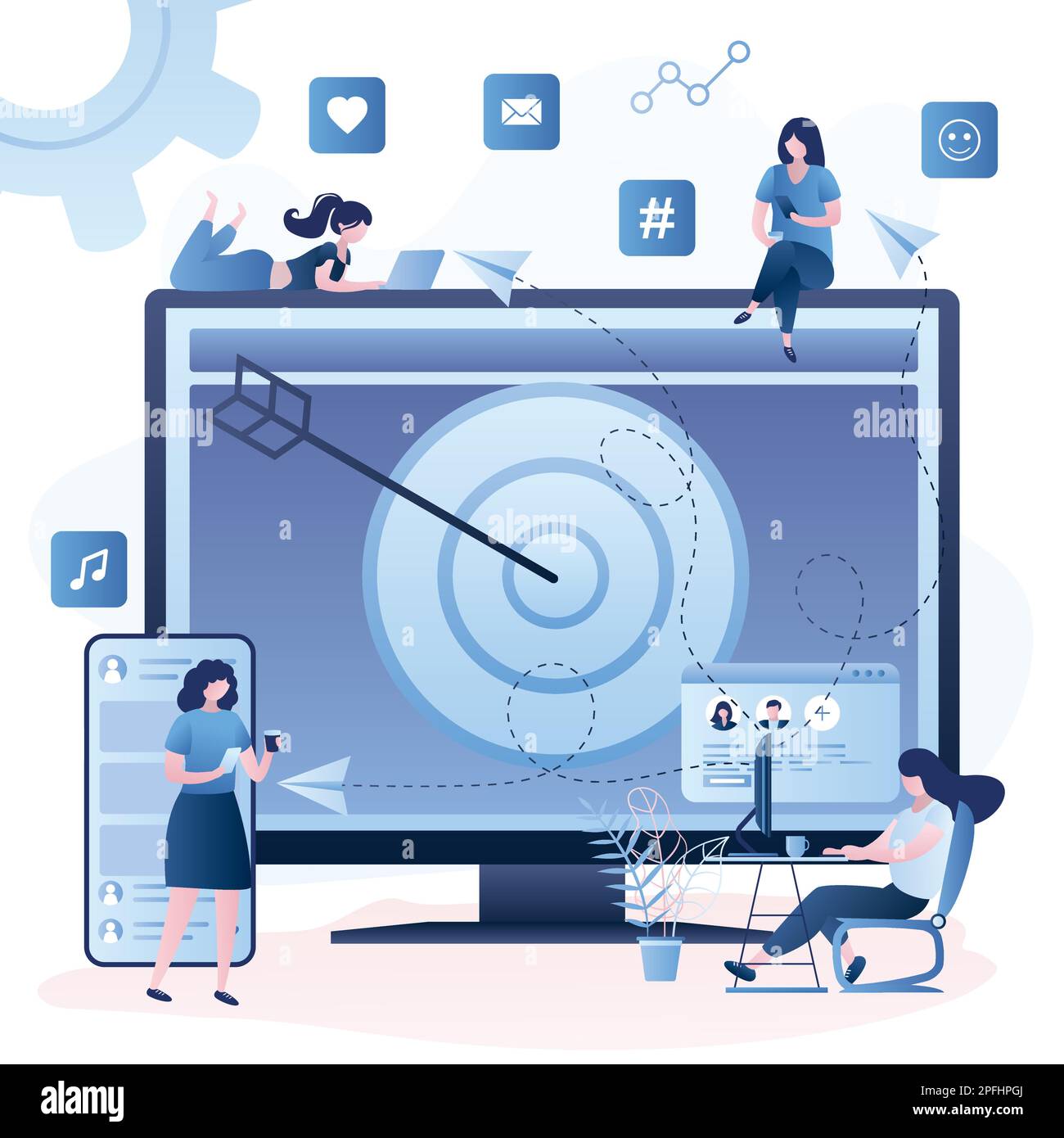 Targeting female audience Stock Vector Images - Alamy