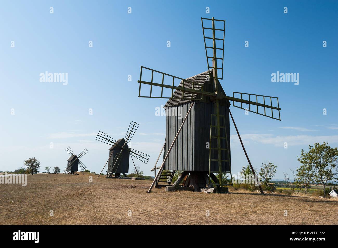 Windmills island oland hi-res stock photography and images - Alamy