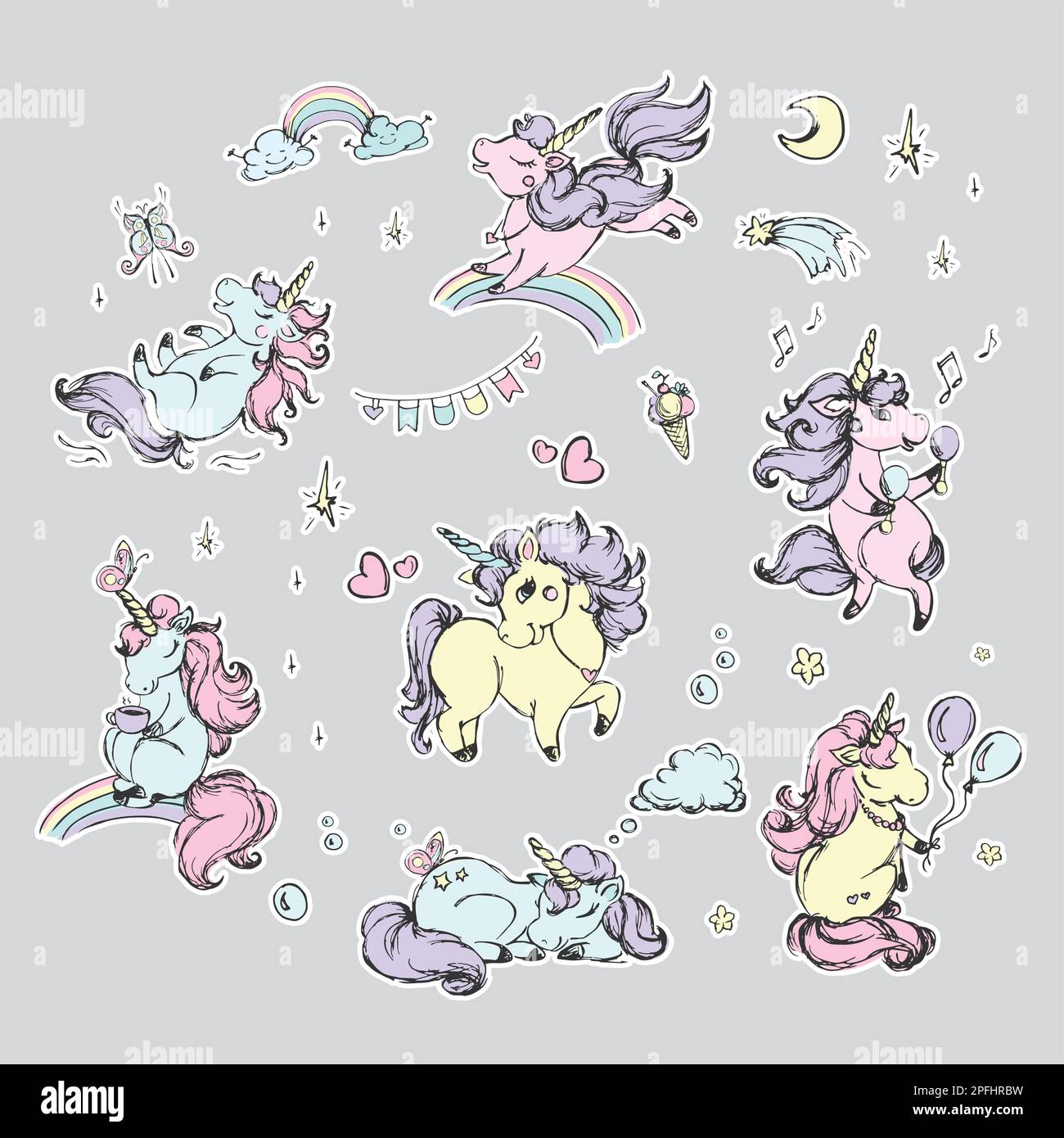 Magical horses Stock Vector Images - Alamy