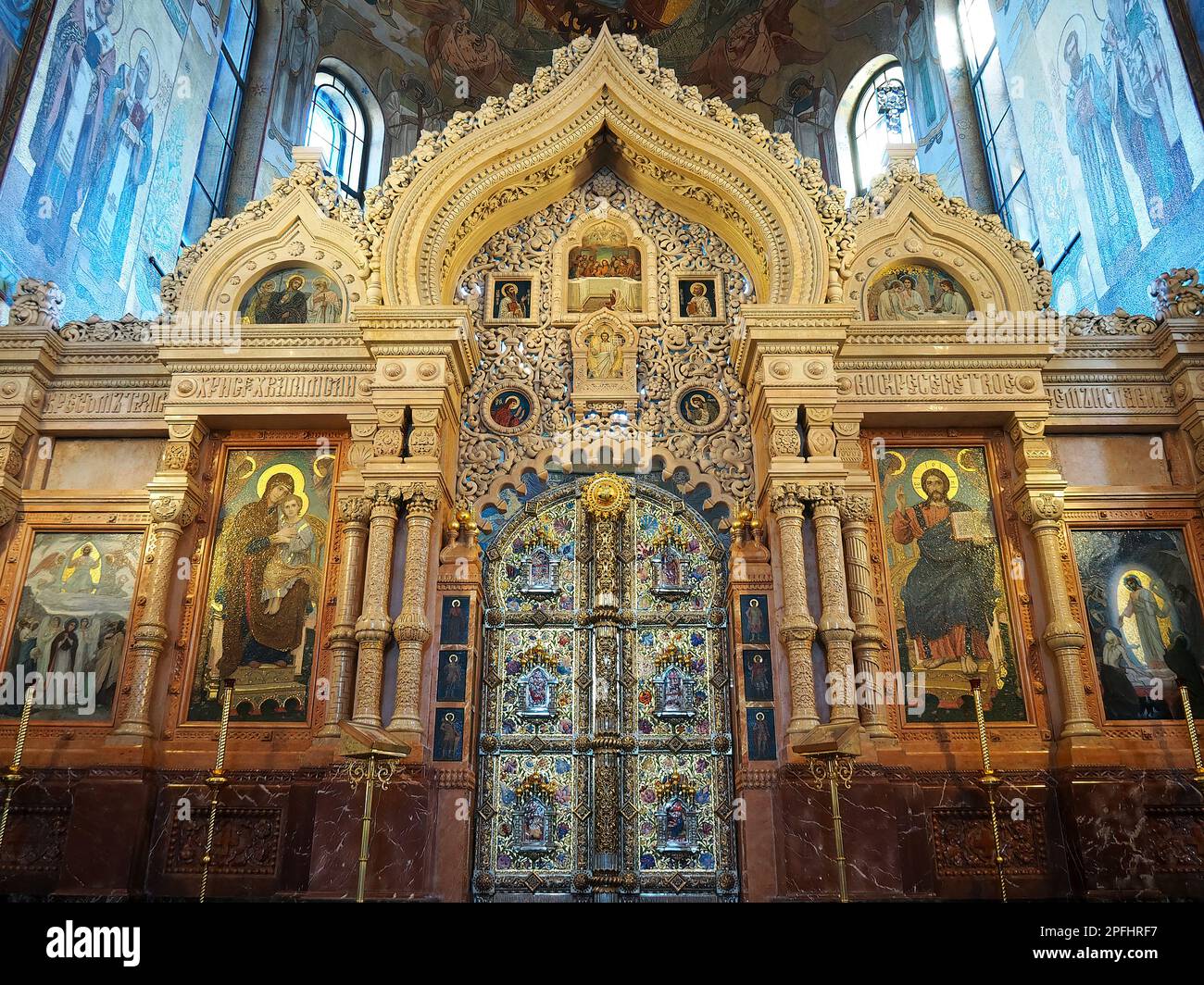 Iconostasis, Church of the Savior on Spilled Blood, Tserkovʹ Spasa na Krovi, Saint Petersburg ...