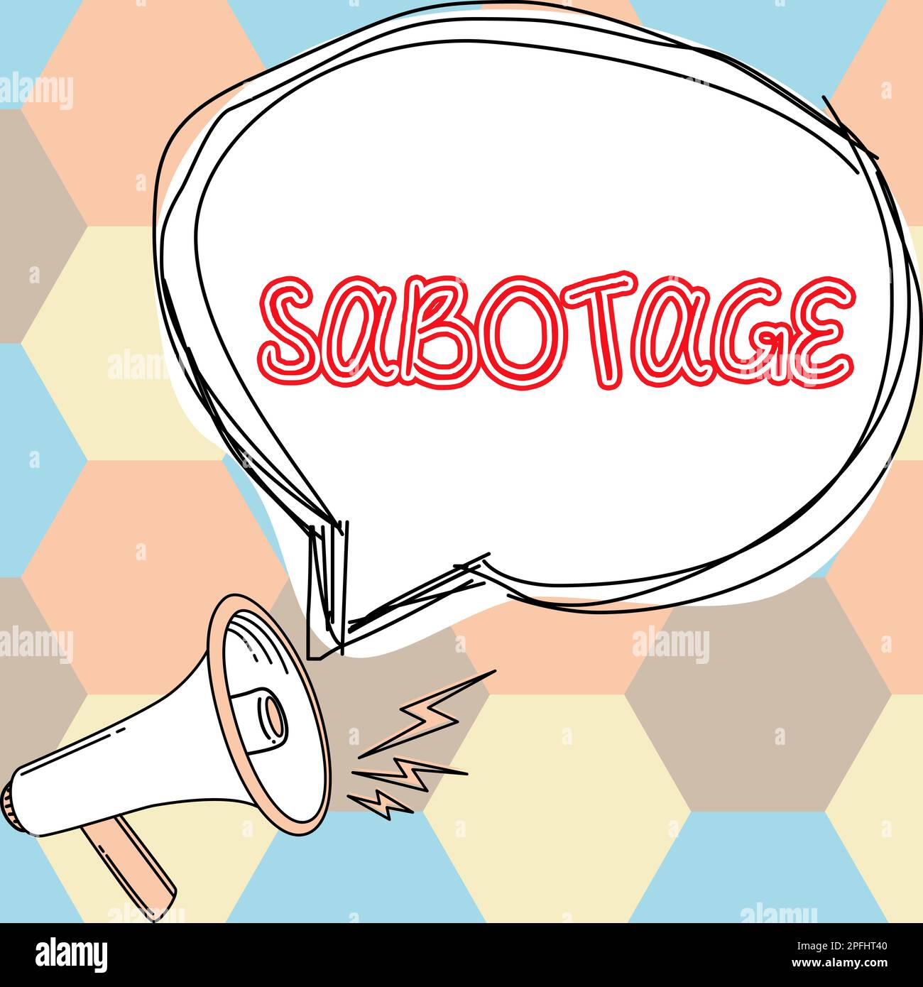 Sign displaying Sabotage. Business approach destruction of an employer ...