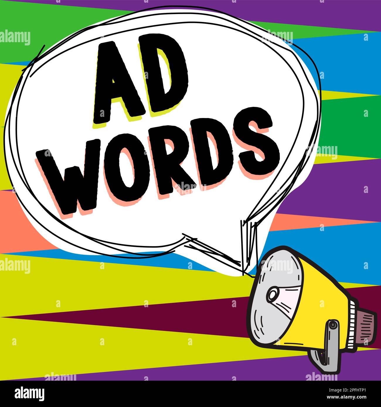 Text sign showing Ad Words. Business showcase oversee and control the ...