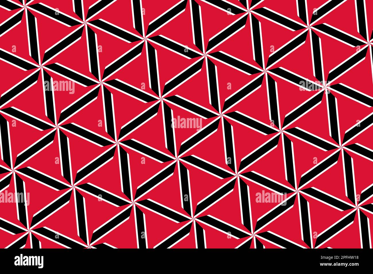 Geometric Pattern In The Colors Of The National Flag Of Trinidad And