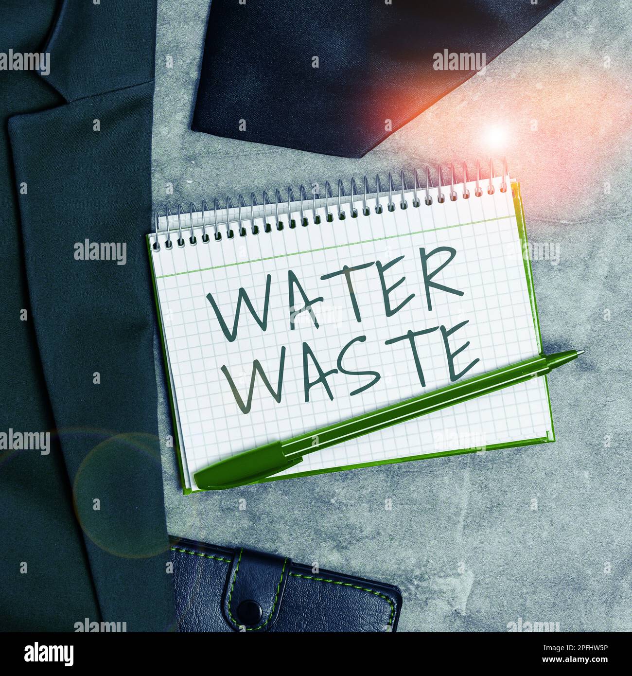 Text showing inspiration Water Waste. Conceptual photo liquid that has ...