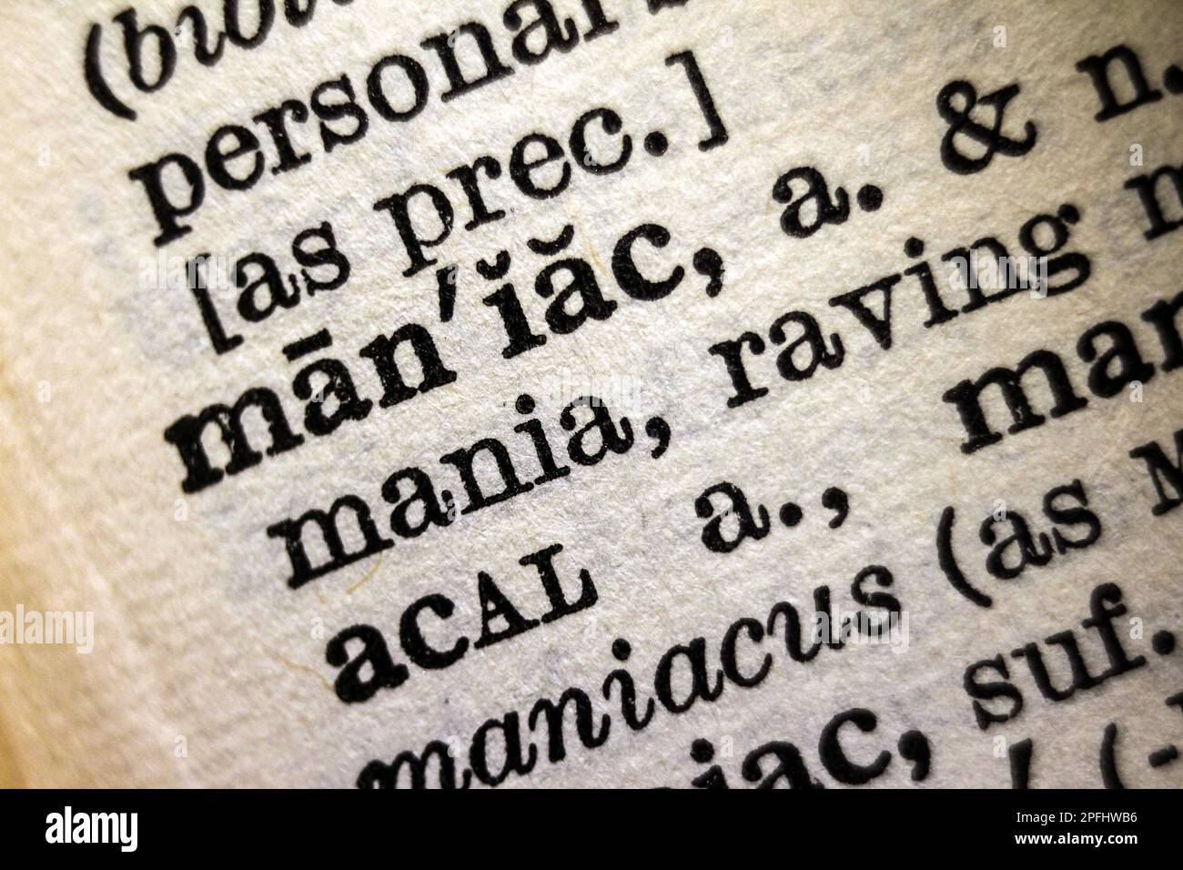 Definition word fear on hi-res stock photography and images - Alamy