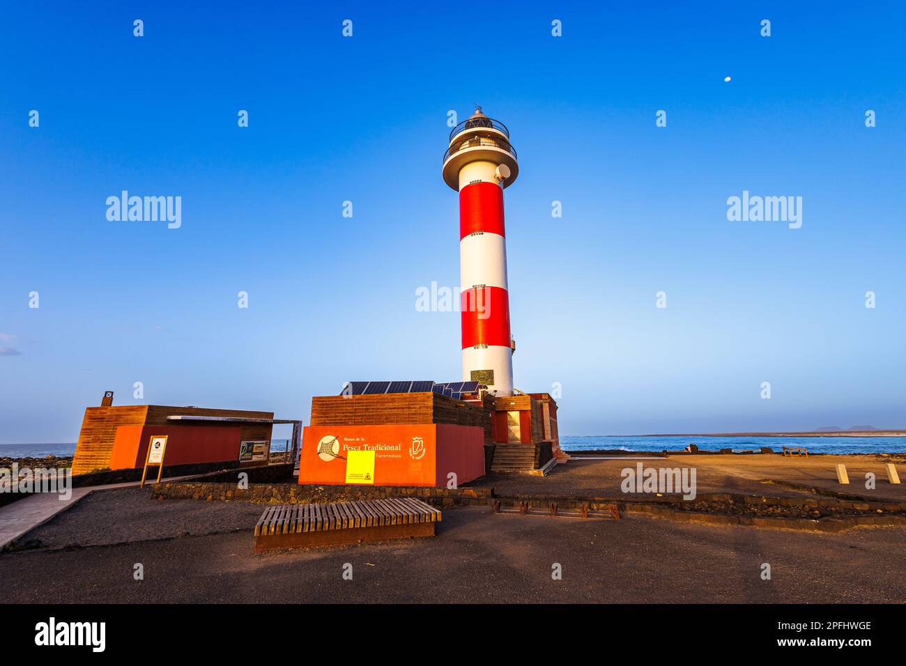 El Toston Lighthouse and Museum on the island of Fuerteventura in the ...