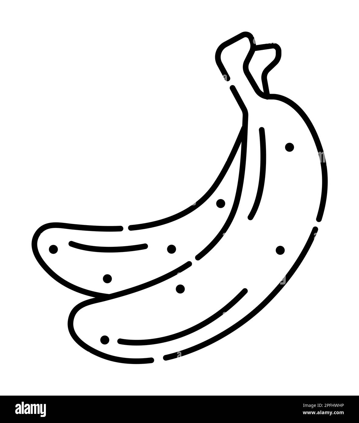 Two black line bananas, minimal vector illustration Stock Vector Image ...