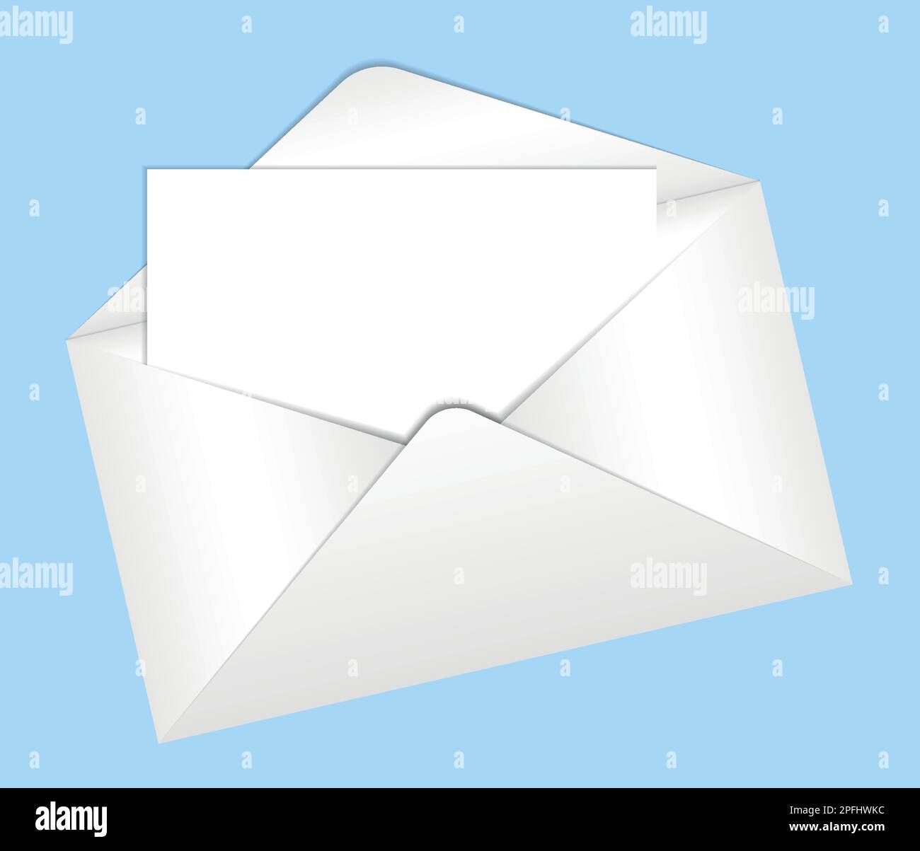 Letter in an envelope with place for text or your design. Classic white ...