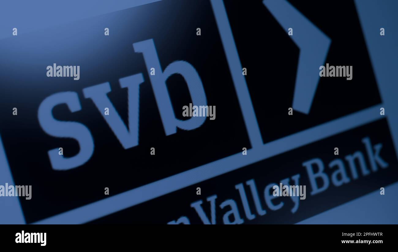 Bangkok Thailand. March 15 2023. SVB Bank logo. Brands logo of Silicon ...