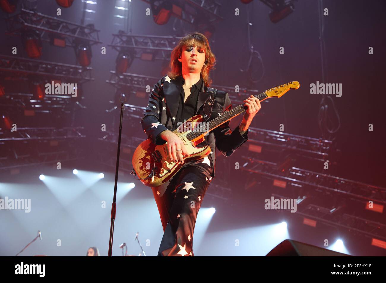 Italian rock band Maneskin in concert during the “Loud Kids Tour ...
