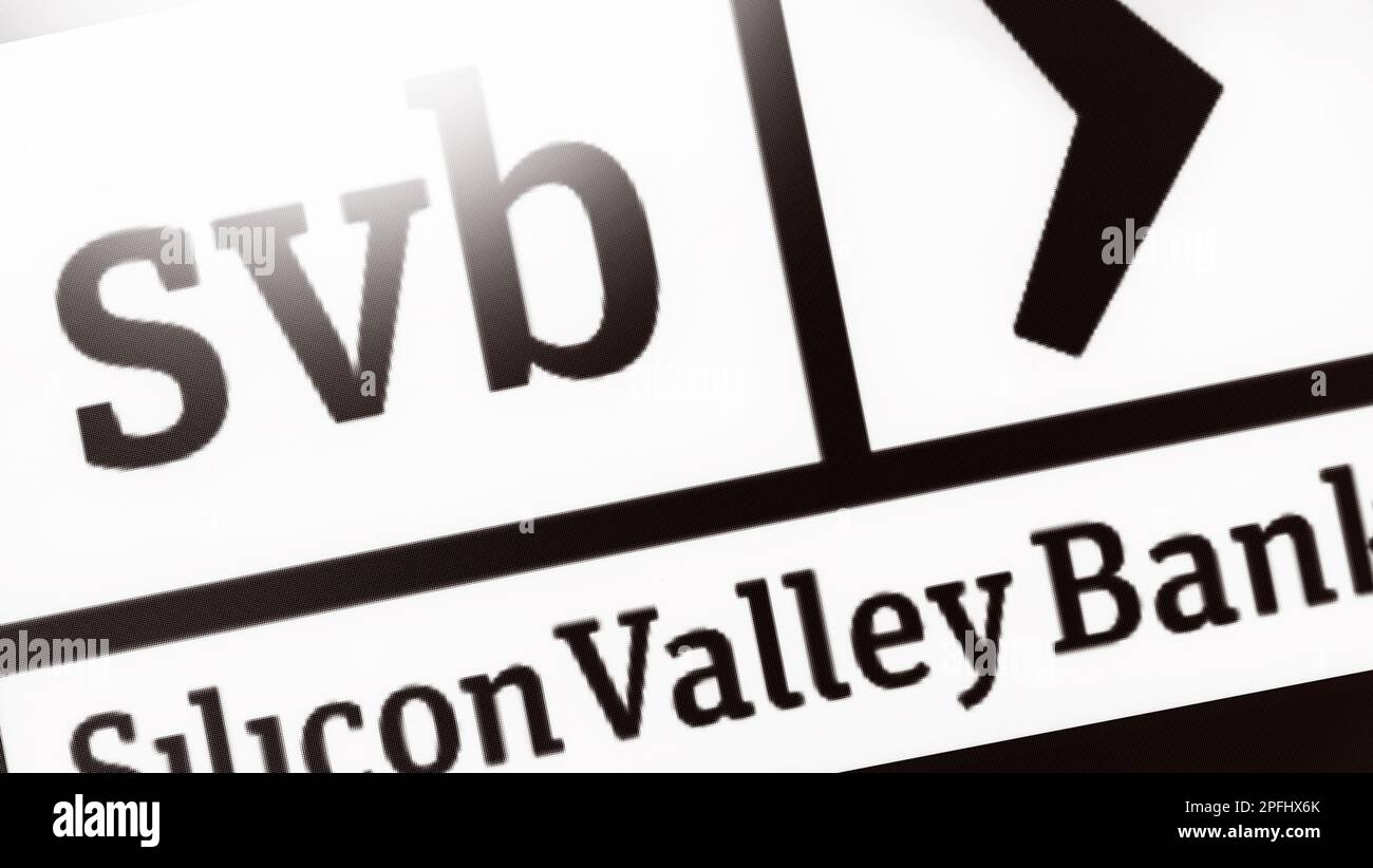 Bangkok Thailand. March 15 2023. SVB Bank logo. Brands logo of Silicon ...