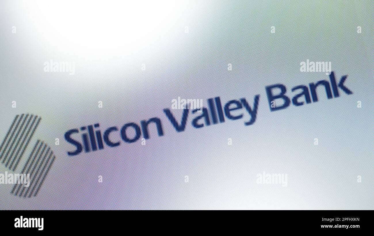 Bangkok Thailand. March 15 2023. SVB Bank logo. Brands logo of Silicon ...