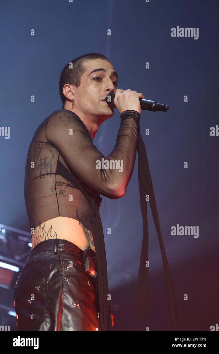Italian rock band Maneskin in concert during the “Loud Kids Tour ...