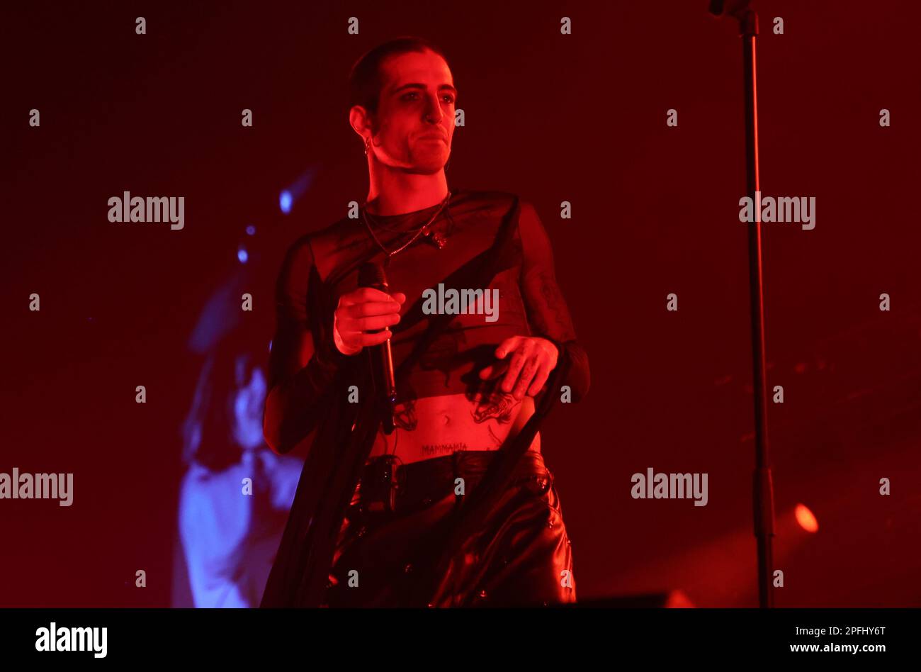 Italian rock band Maneskin in concert during the “Loud Kids Tour ...