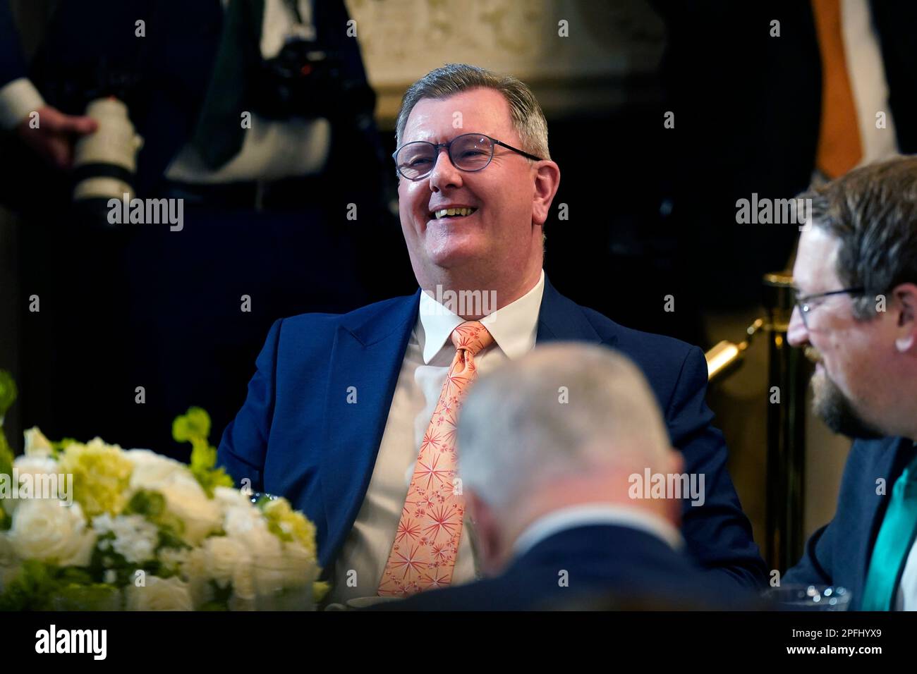 DUP leader Sir Jeffrey Donaldson at the annual "Friends of Ireland ...