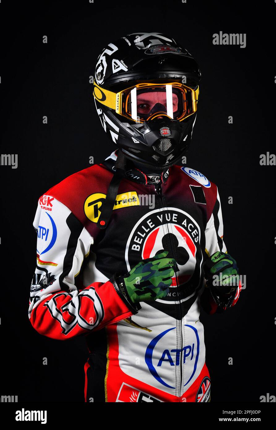 Charles Wright of Belle Vue Aces during the Belle Vue Aces Media Day at ...