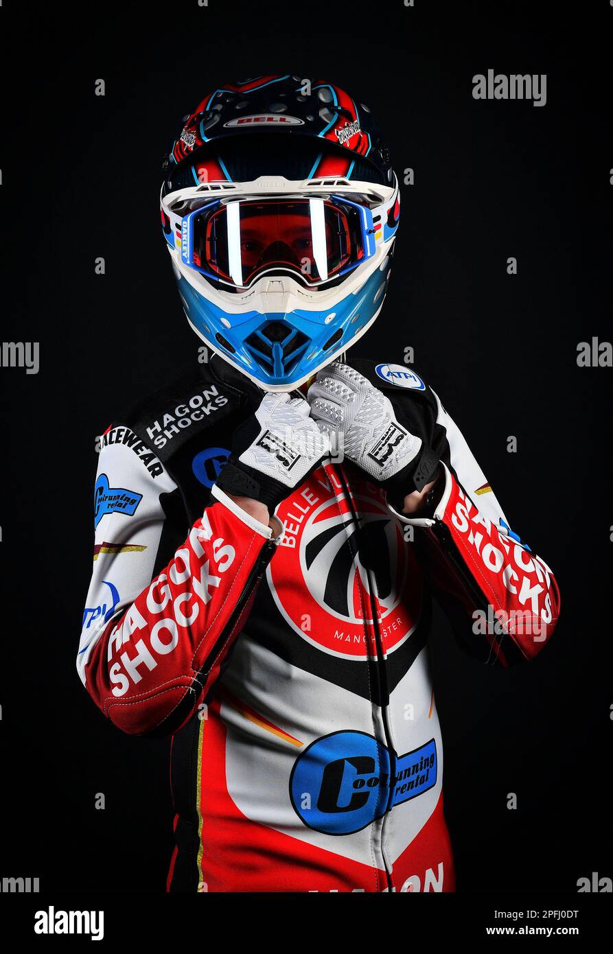 Sam Hagon of Belle Vue Aces during the Belle Vue Aces Media Day at the ...