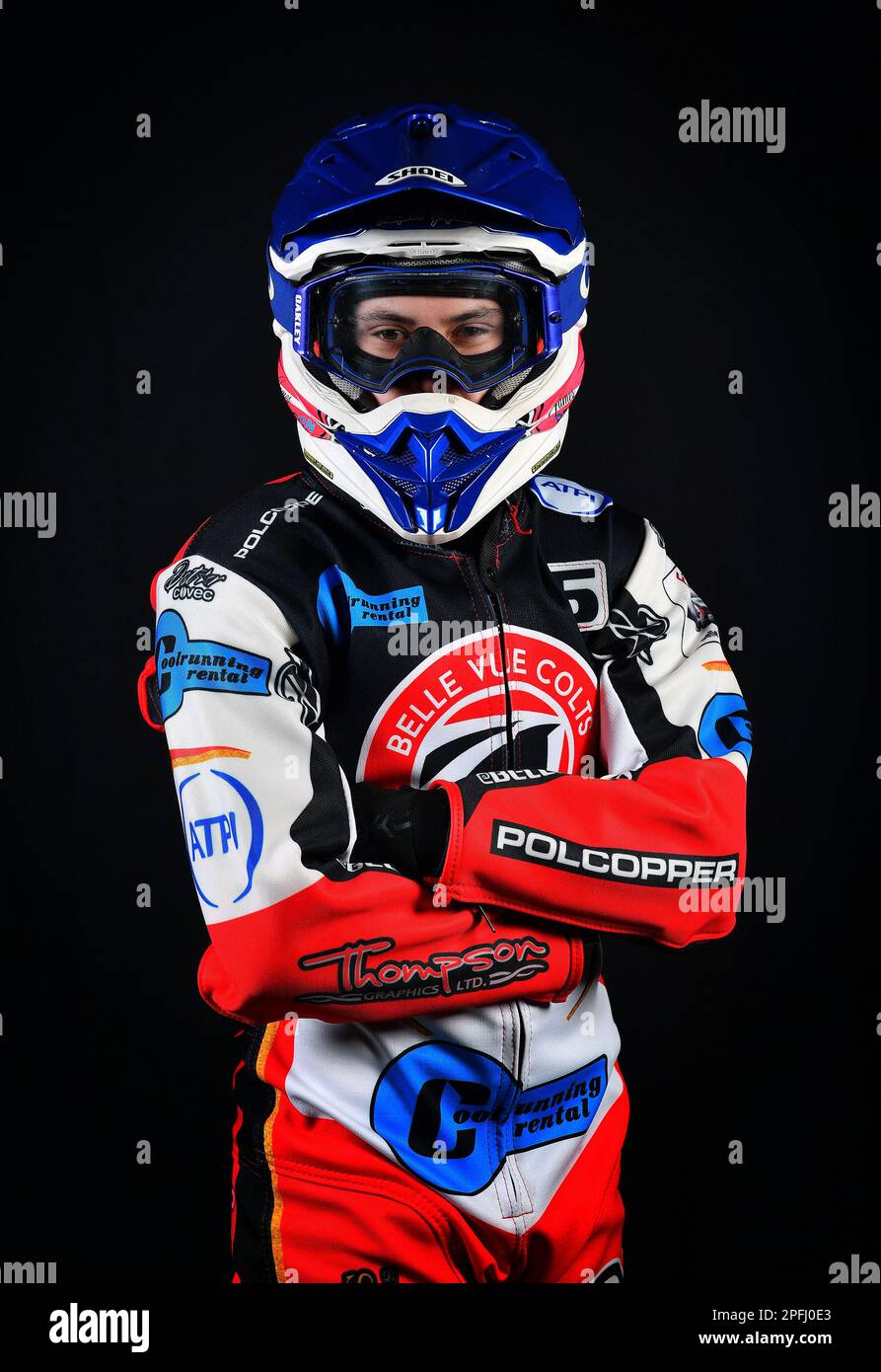 James Pearson of Belle Vue Aces during the Belle Vue Aces Media Day at ...