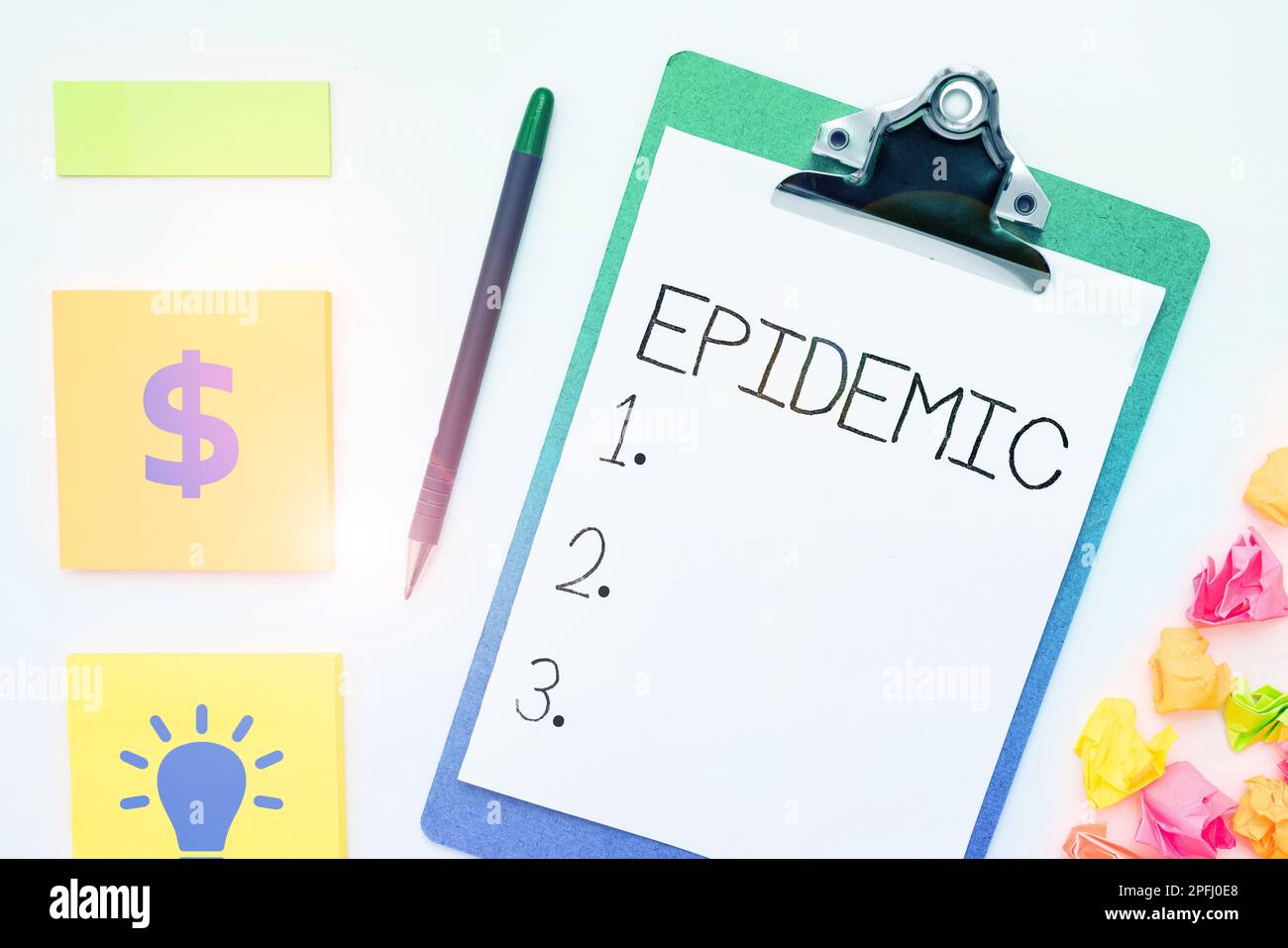 Hand writing sign Epidemic. Concept meaning Widespread occurrence of an ...