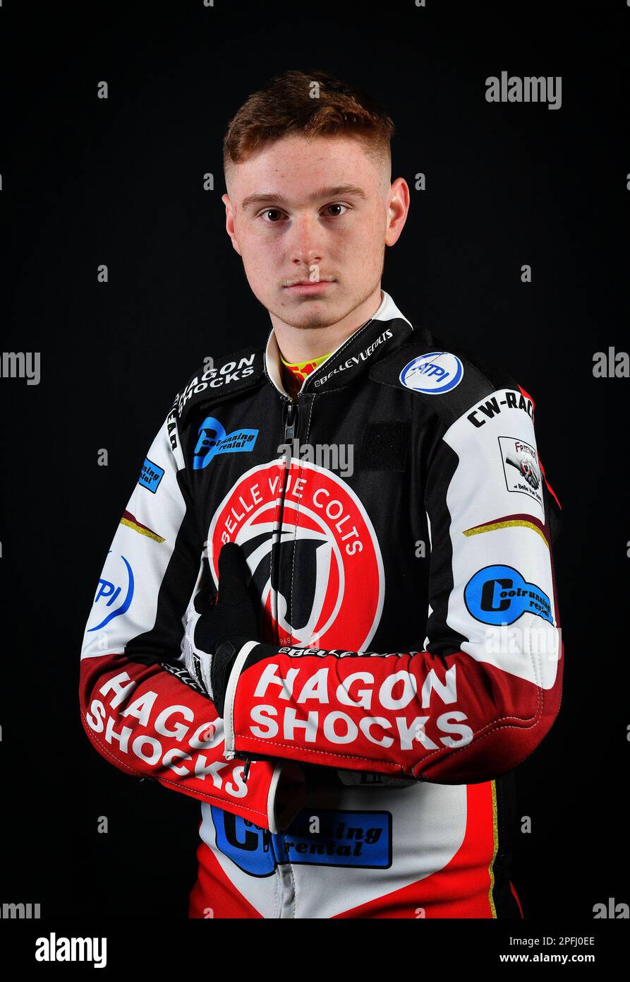 Sam Hagon of Belle Vue Aces during the Belle Vue Aces Media Day at the ...