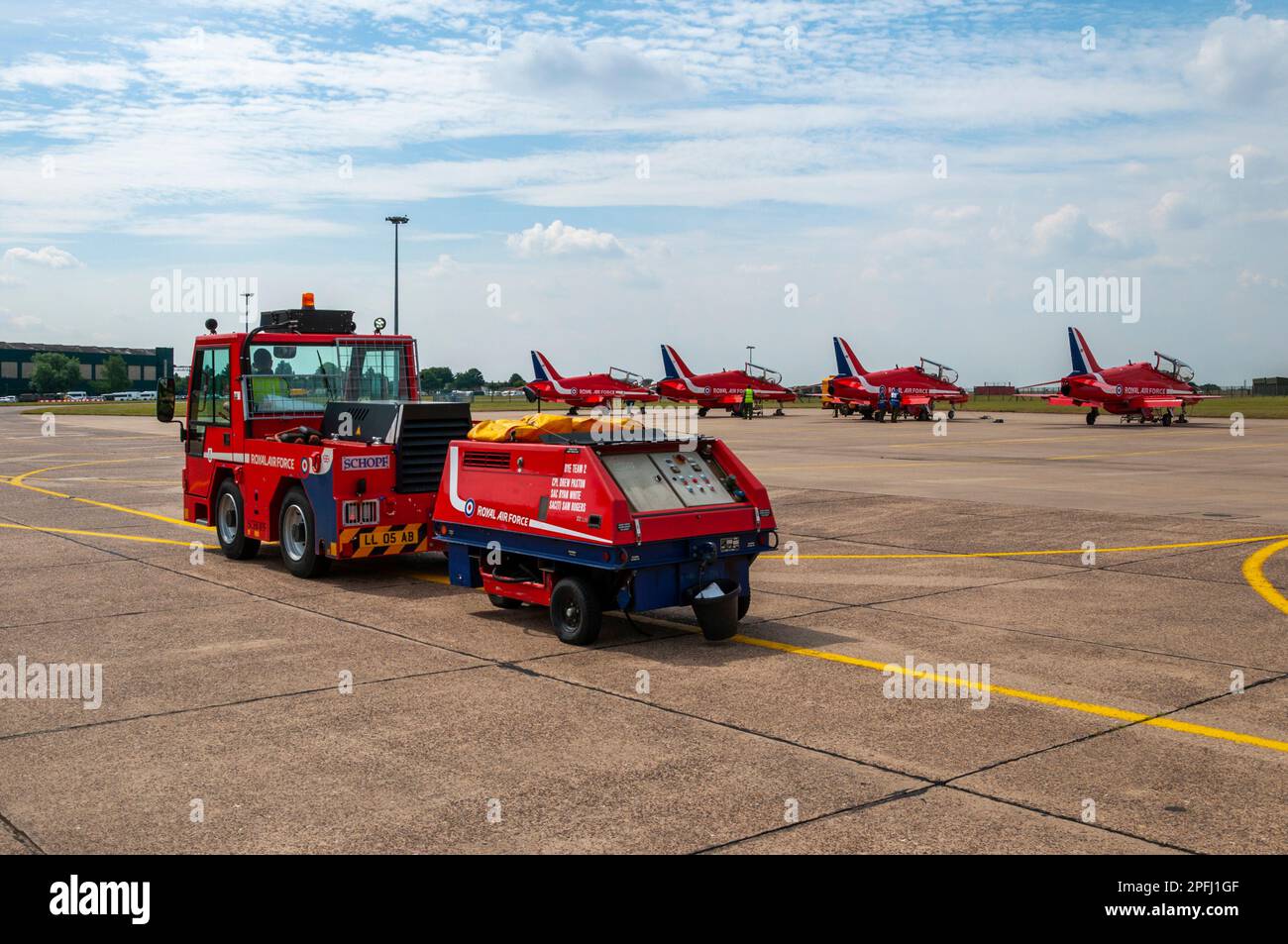 Royal Air Force, RAF Red Arrows display team BAe Hawk T1 jet planes at ...