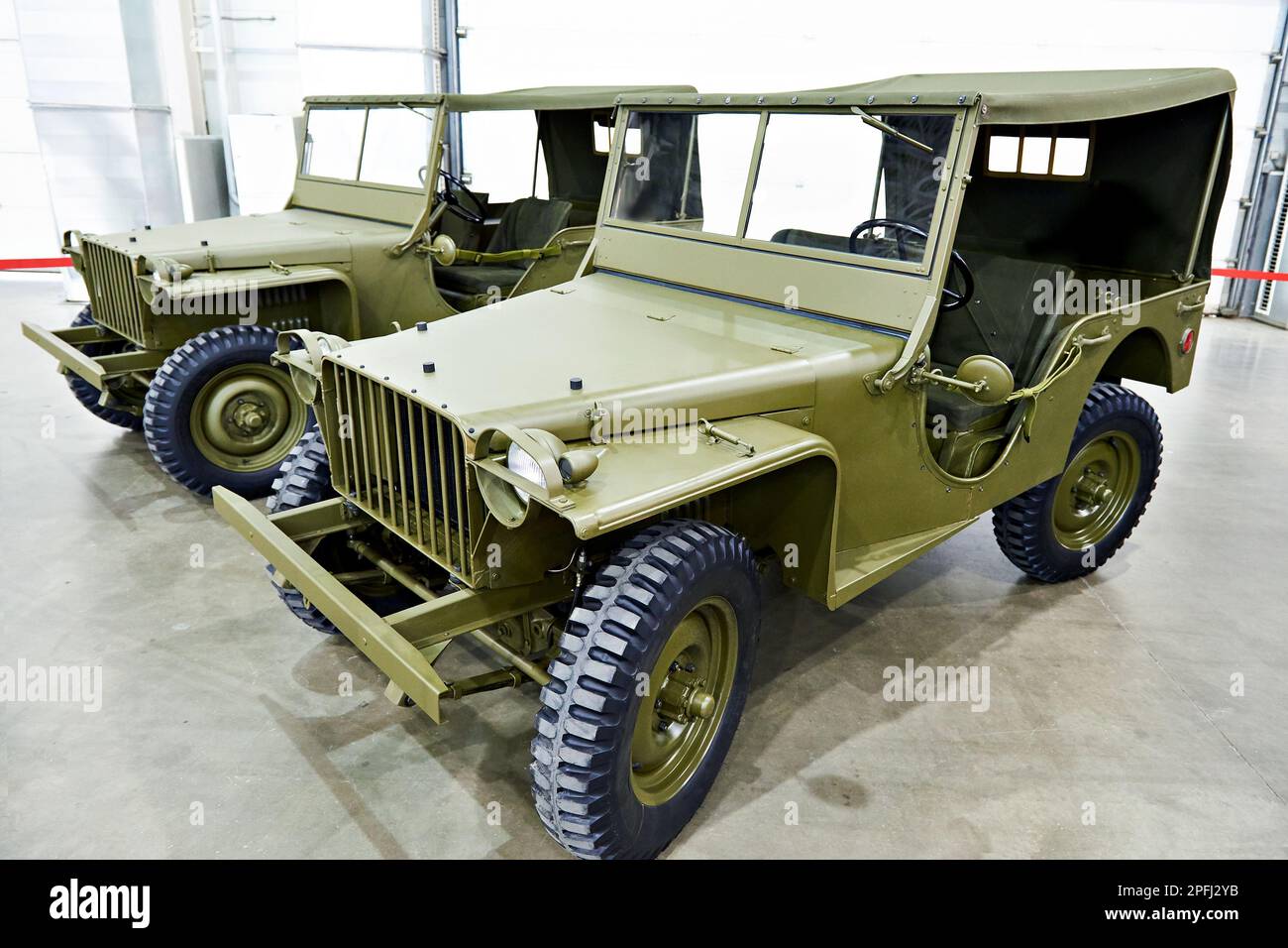 Military off-road commander retro cars Stock Photo - Alamy
