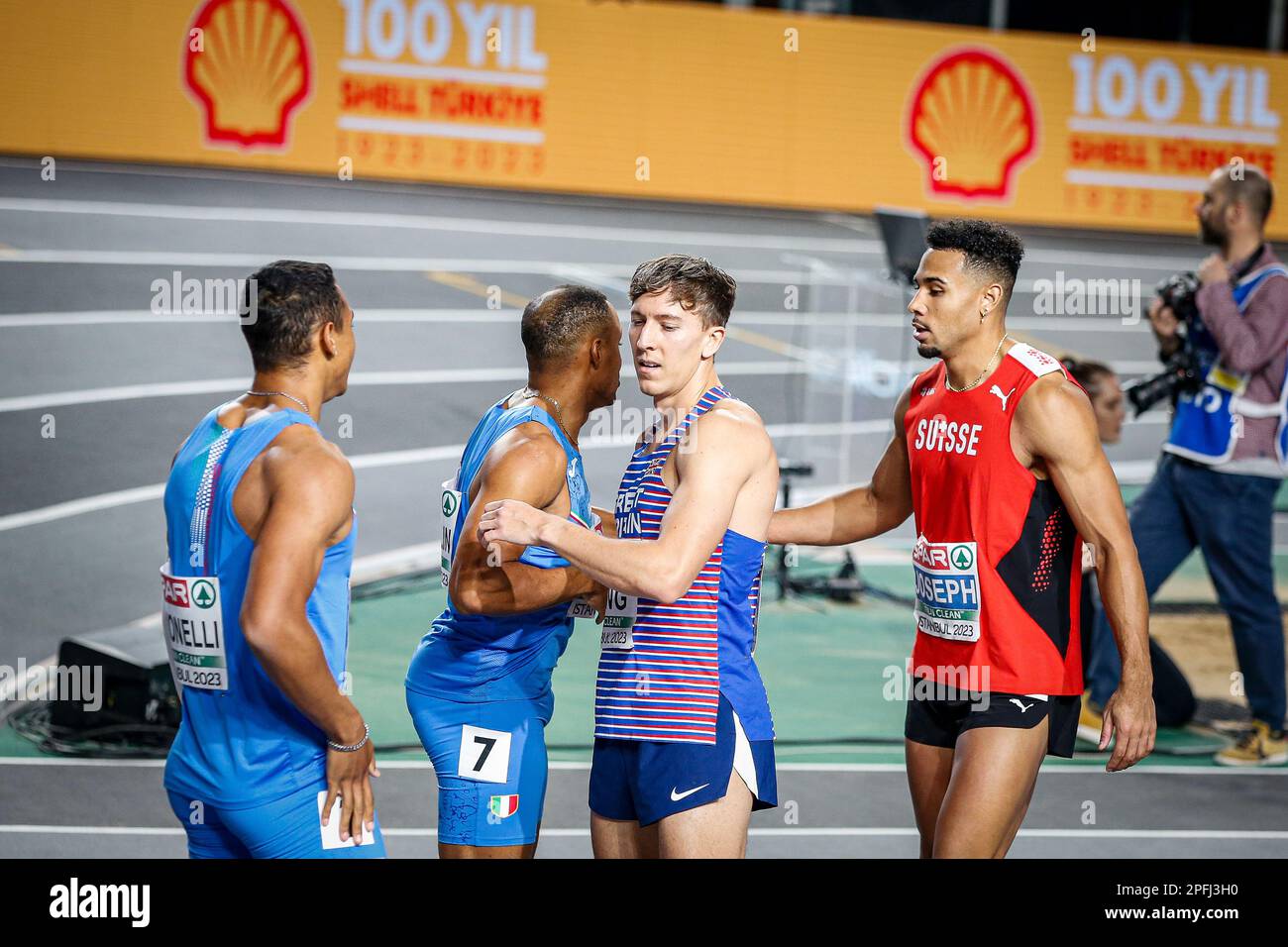 ISTANBUL, TURKEY - MARCH 05: Jason Joseph of Switzerland, David King of ...