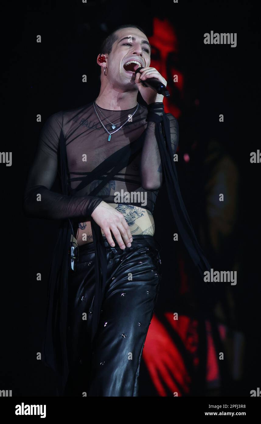 Italian rock band Maneskin in concert during the “Loud Kids Tour ...